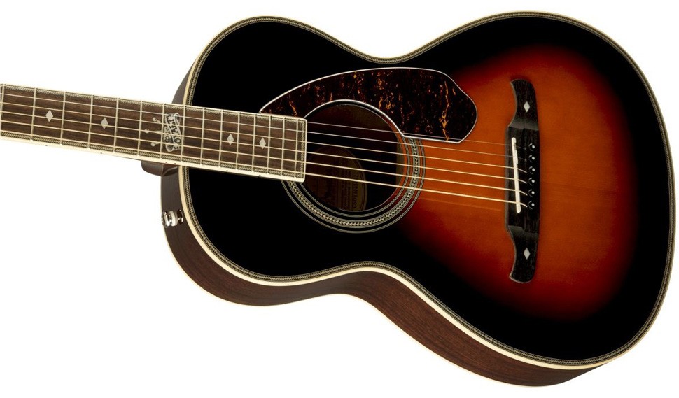 Гитара акустическая Fender Ron Emory "Loyalty" Parlor Vintage Sunburst ...